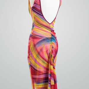 Argentine Tango Dress Boat Neck Front Open Low Back Ruched Paneled ...