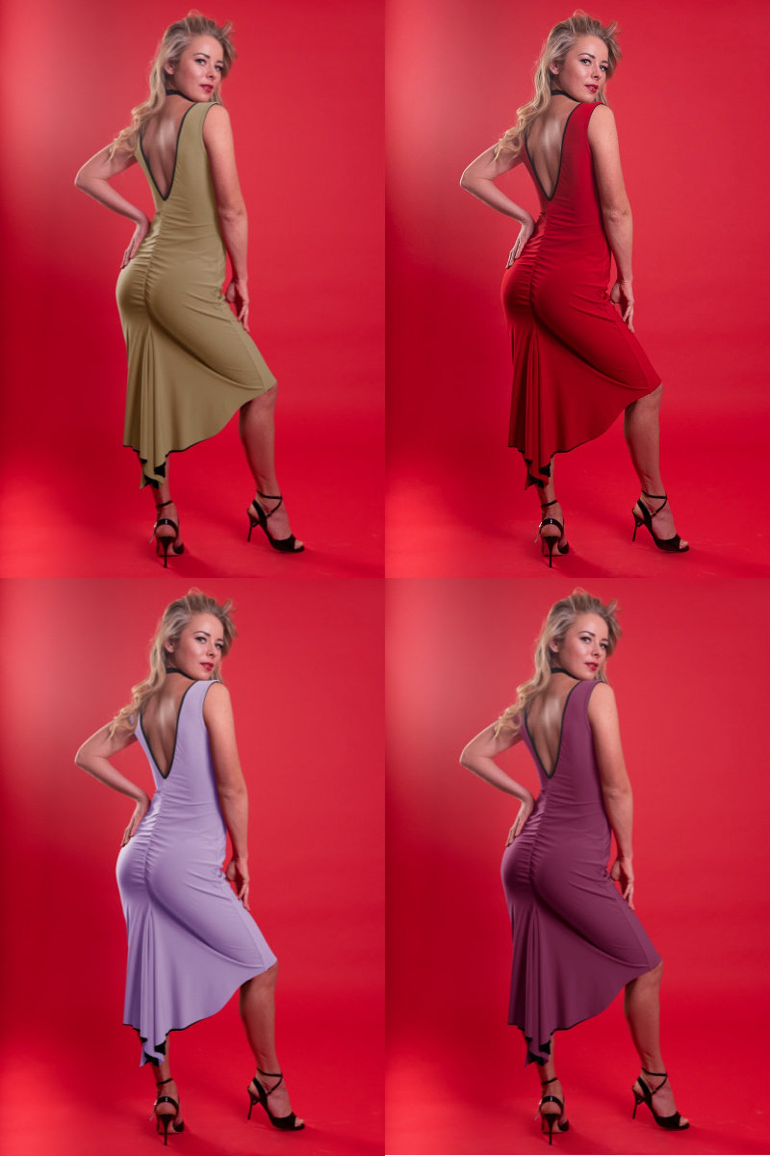 Reversible Tango Dress Argentine Milonga Ballroom Dance Latin | Etsy