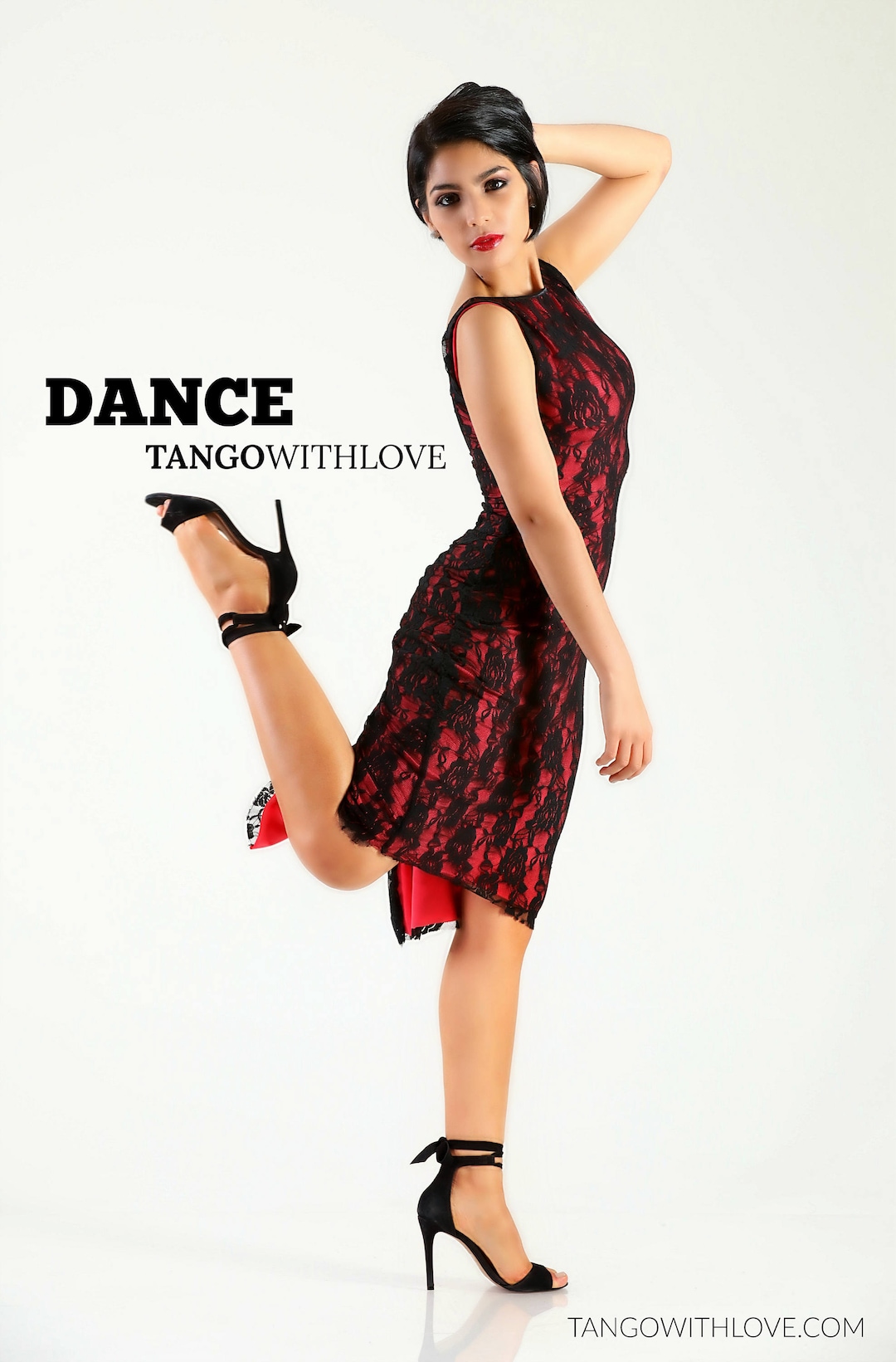 Argentine Tango Milonga Dress Black Lace Low Back Slit Split Tail ...