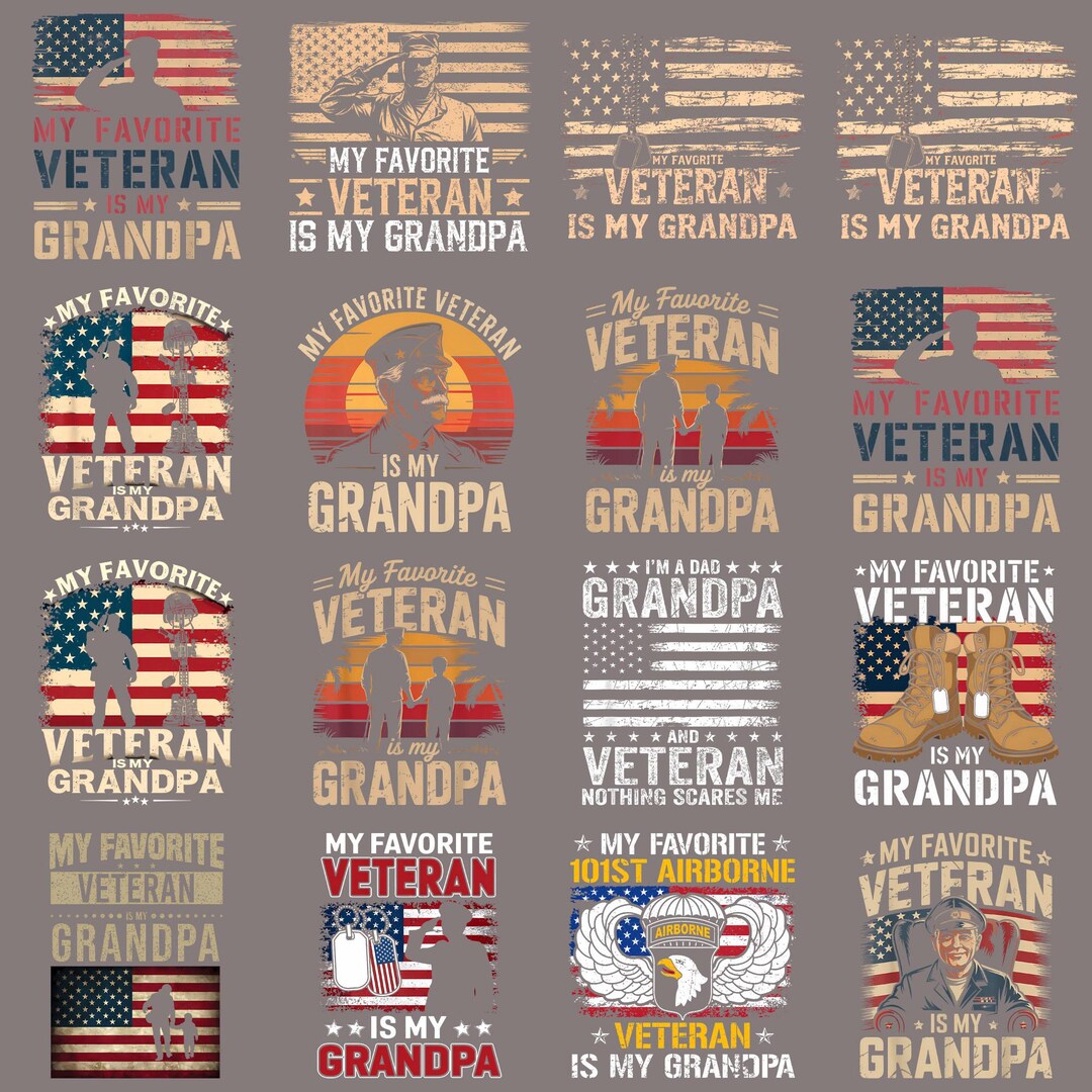 My Favorite Veteran is My Grandpa PNG, Funny Sarcastic Military Quote ...