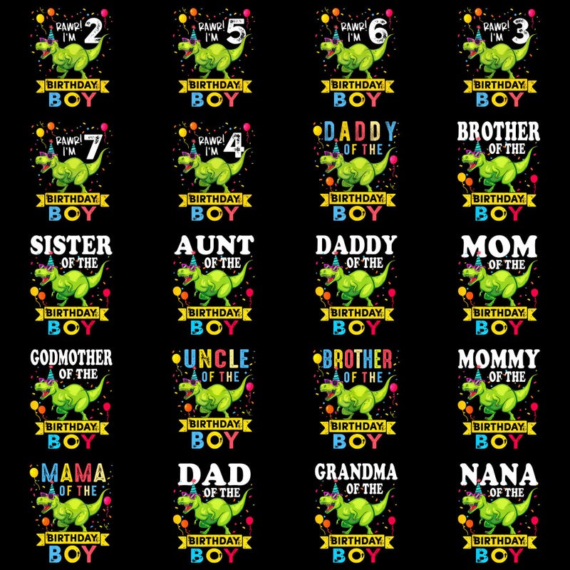 Family of the Dino Design - Etsy