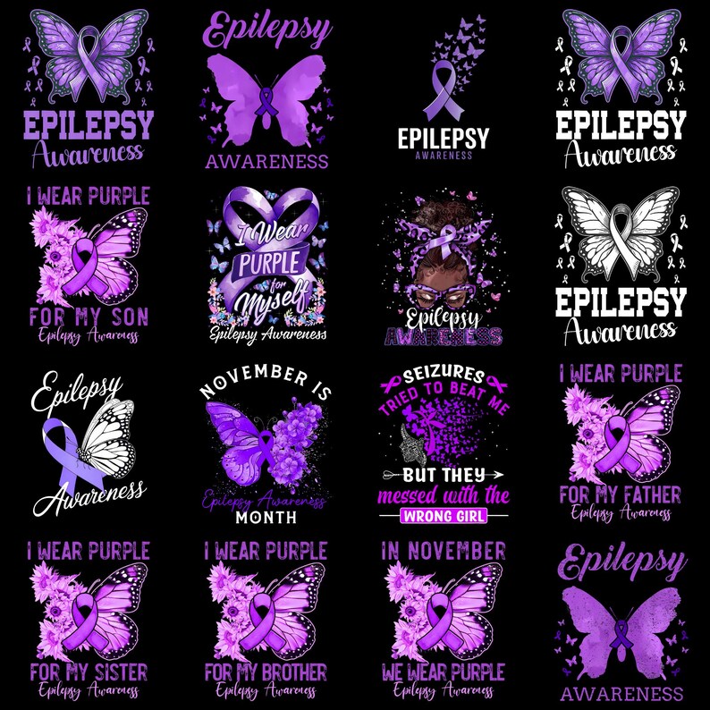 Epilepsy Awareness Tree PNG, Purple Ribbon Clipart Funny Sarcastic ...