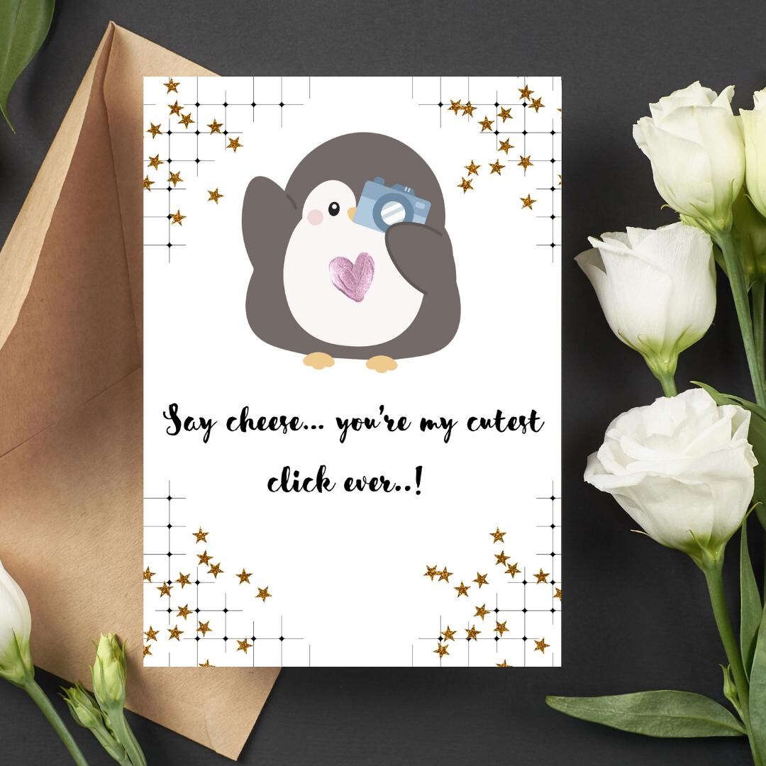 Penguin Love Card: Funny Romantic Printable Card (digital Download) - Etsy