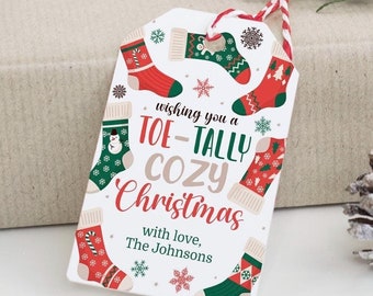 Wishing You a Toe-tally Cozy Christmas Tag - Etsy