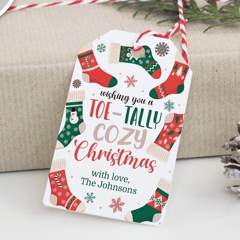 Christmas Sock Gift Tag - 60+ Gift Ideas for 2025