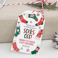 Editable Christmas Socks Gift Tag, Christmas Manicure Pedicure Gift Tag ...