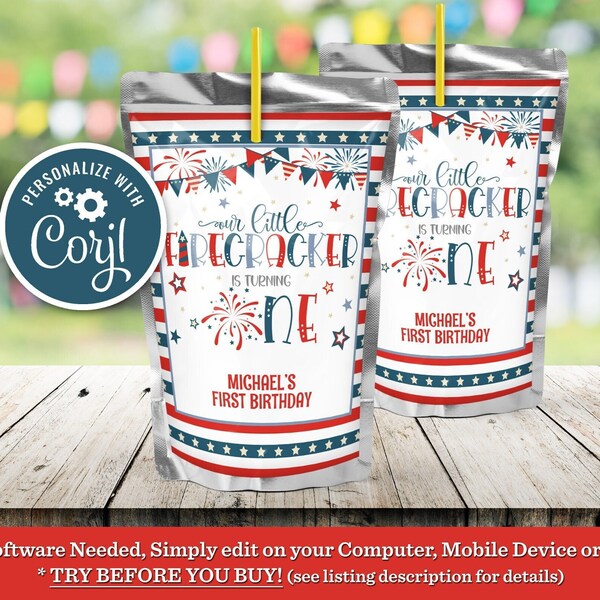 Firecracker Label - Etsy