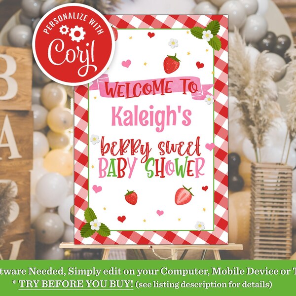 Strawberry Sign - Etsy
