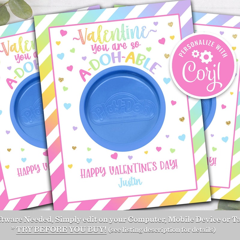 Play Doh Valentine - Etsy