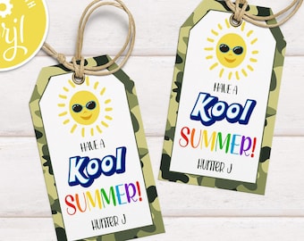 Last Day of School Tag, Editable Have a Cool Summer School Tags, Cool ...