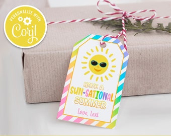 Editable End of School Year Tags Class Summer Gift Tags Printable ...