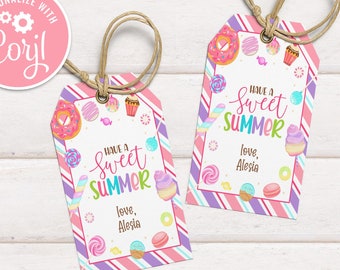 Have a Sweet Summer Gift Tag, End of School Colorful Favor Tags ...