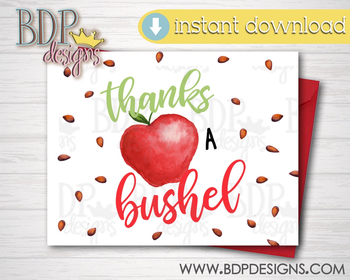 Apple Thank You Cards, Apple Thank You Notes, Apple Thank You, Apple ...