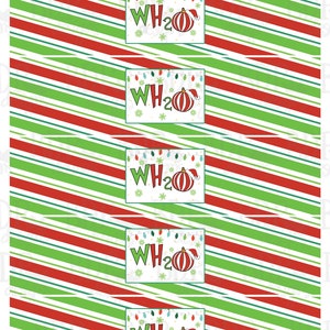 Christmas Water Bottle Labels, Printable Christmas Birthday Party ...