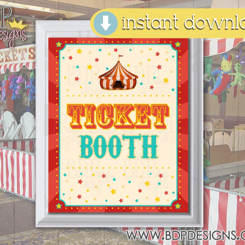 Ticket Booth Sign - Etsy