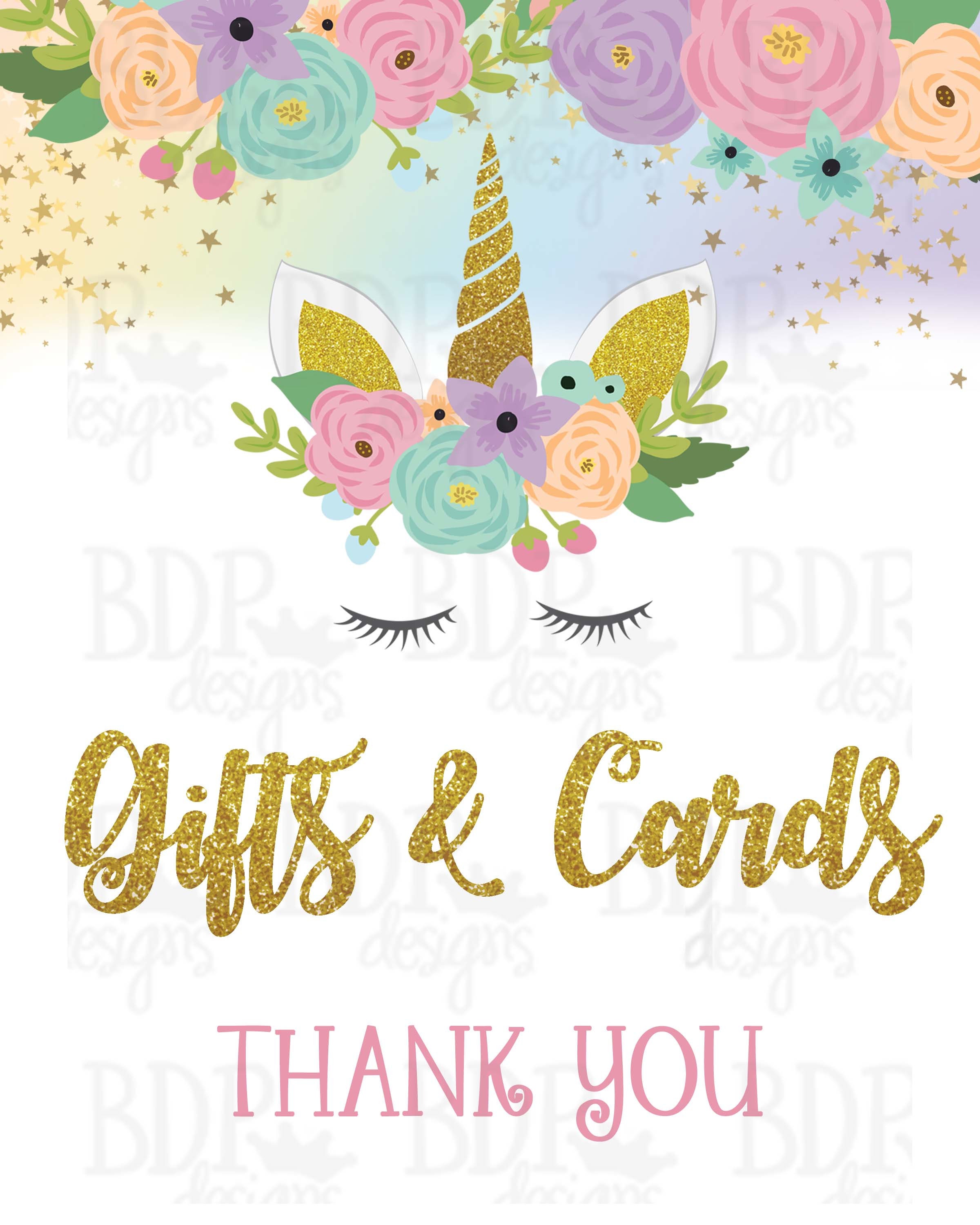 Unicorn Printable Signs