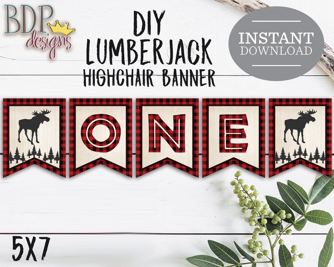 Lumberjack High Chair Banner Lumberjack ONE Banner - Etsy