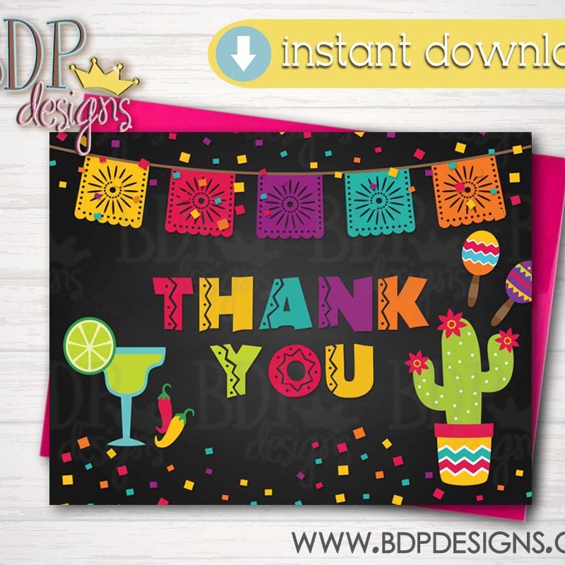 Fiesta Thank You - Etsy