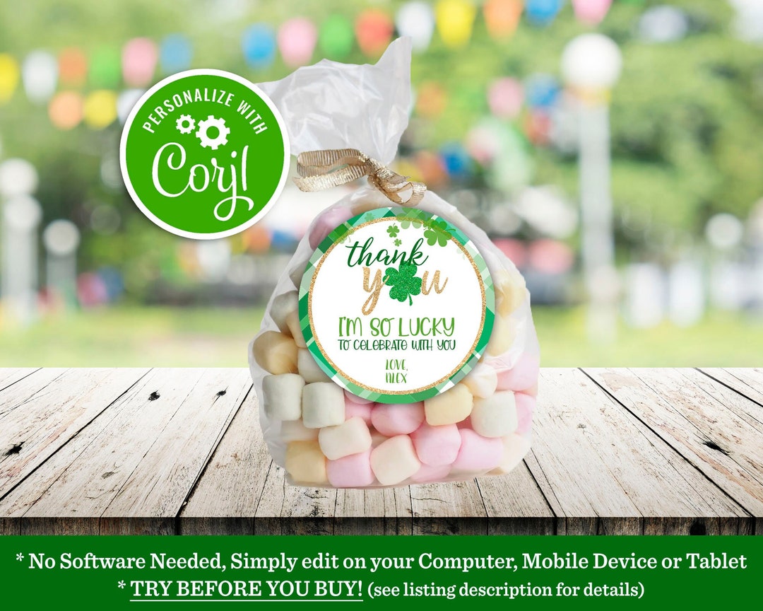Lucky One Favor Tag: St Patrick's Day 1st Birthday (printable, Editable ...