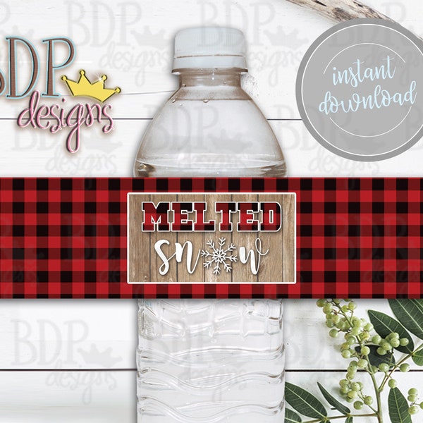Melted Snowman Label - Etsy