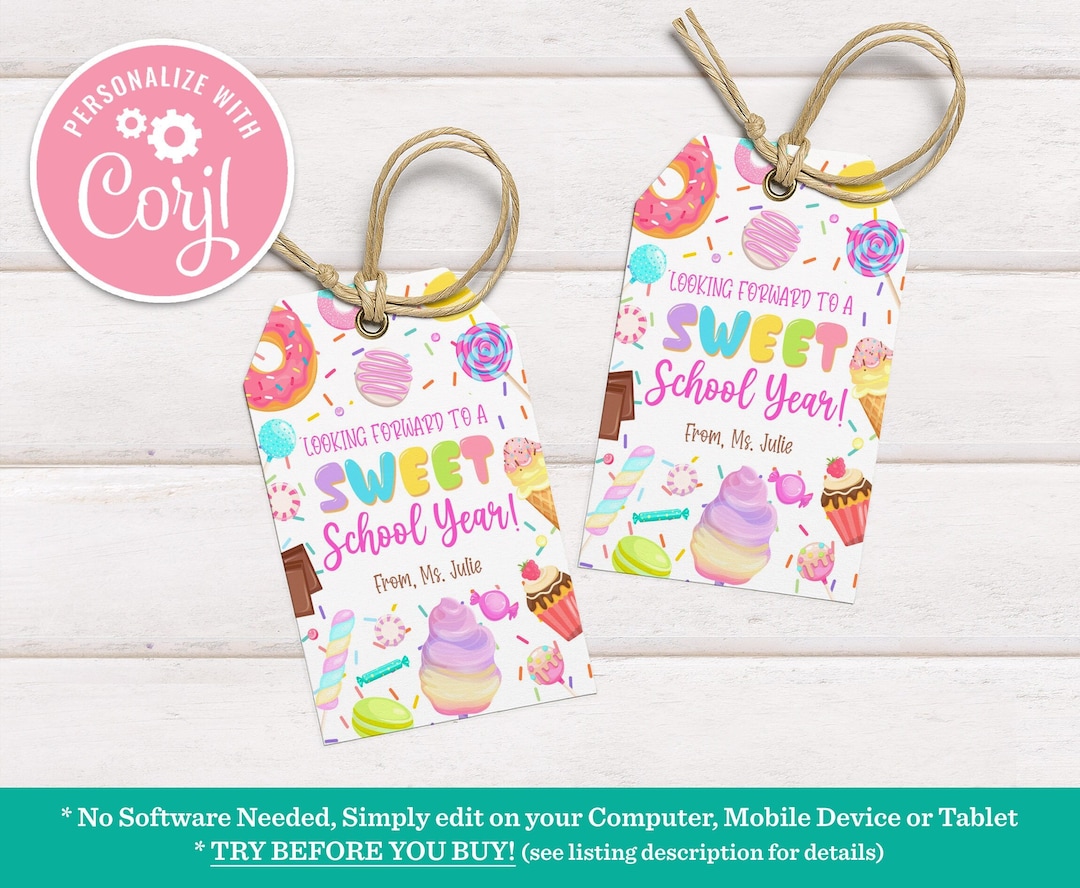 Editable Sweet Treat Back to School Tag (digital Download) - Etsy