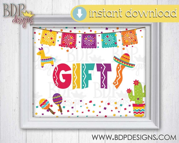 Fiesta Gifts Sign, Fiesta Party Signs, Fiesta Sign Printable, Fiesta ...