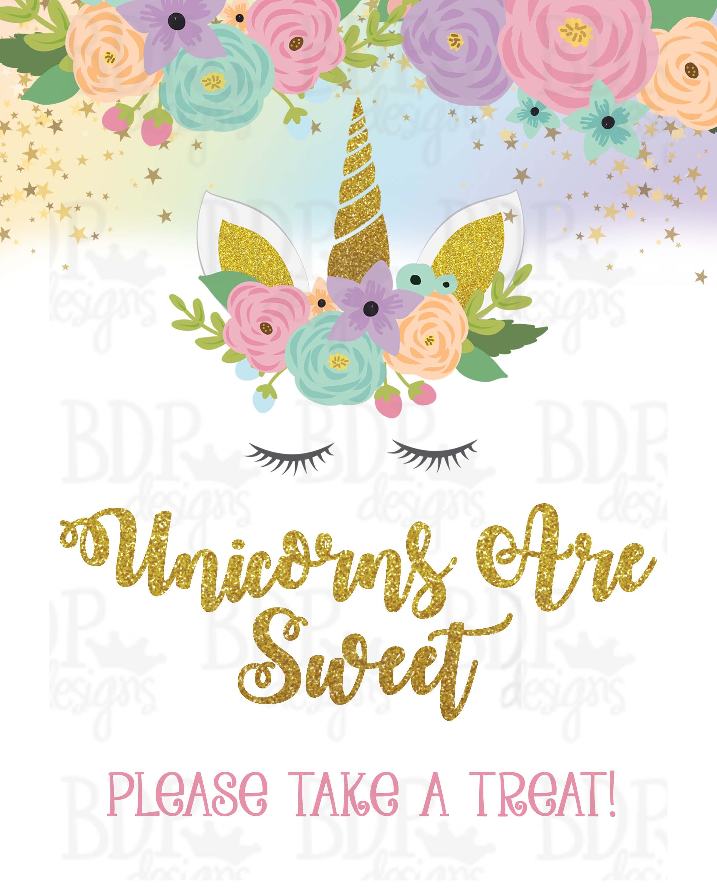 Unicorn Party Signs Unicorn Printables INSTANT DOWNLOAD | Etsy