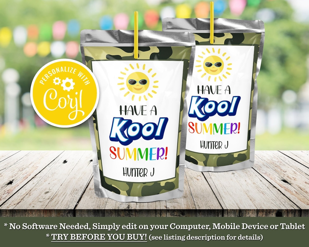 Have a Kool Summer, Cool Summer, Last Day of School, Editable Printable ...