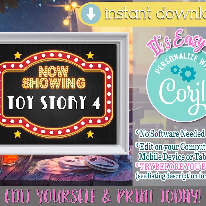 Now Showing Sign - Etsy