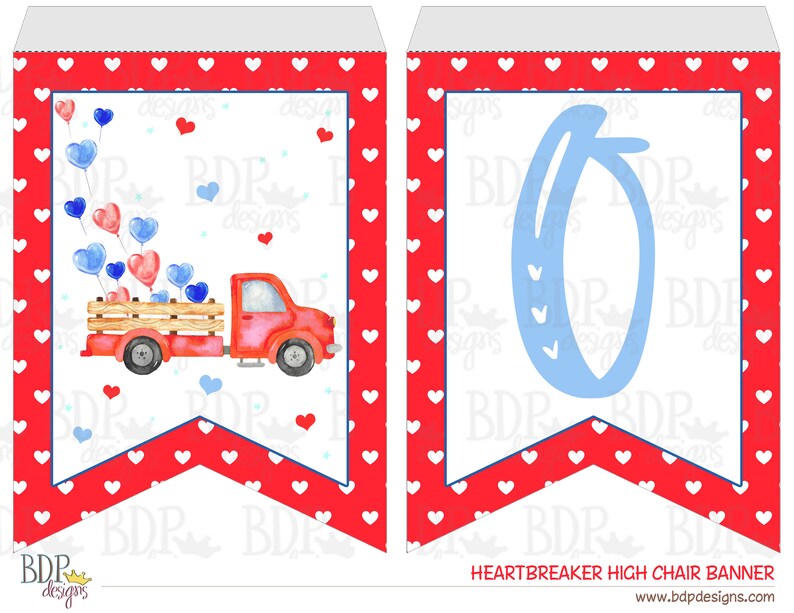 Heartbreaker 1st Birthday Banner: Valentine's Day Highchair Decor ...