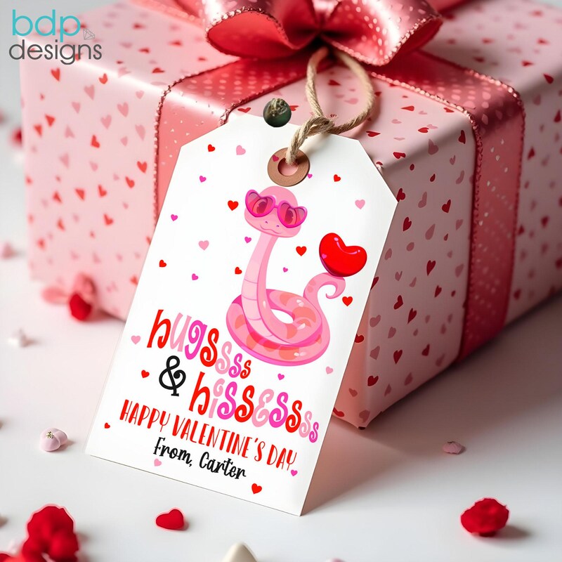 Snake Valentine Card - Etsy