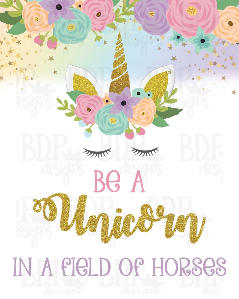 Unicorn Party Signs Unicorn Printables INSTANT DOWNLOAD - Etsy