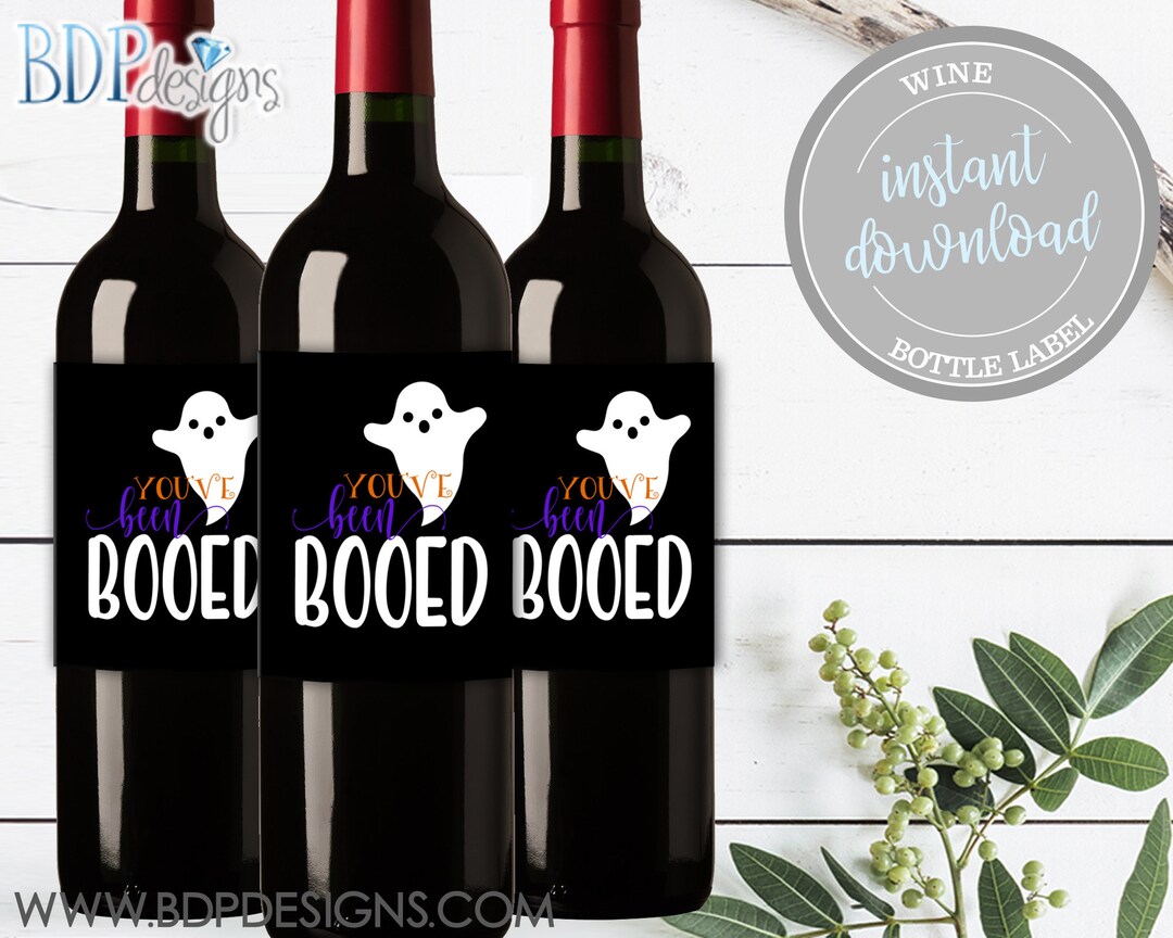 You've Been Booed Wine Label You've Been Booed - Etsy