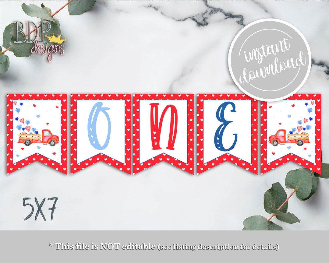 Heartbreaker 1st Birthday Banner: Valentine's Day Highchair Decor ...