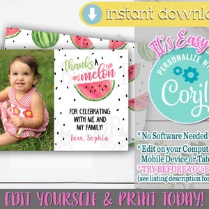 One in a Melon Thank You Card, One in a Melon Thank You, Thanks a Melon ...