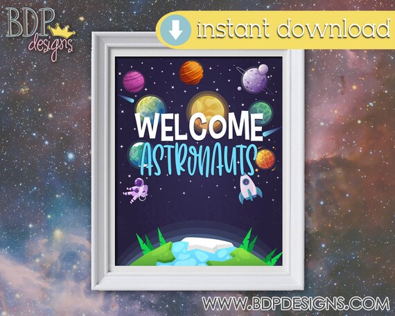 Welcome Astronauts, Space Birthday, Space Party Decoration, Space ...