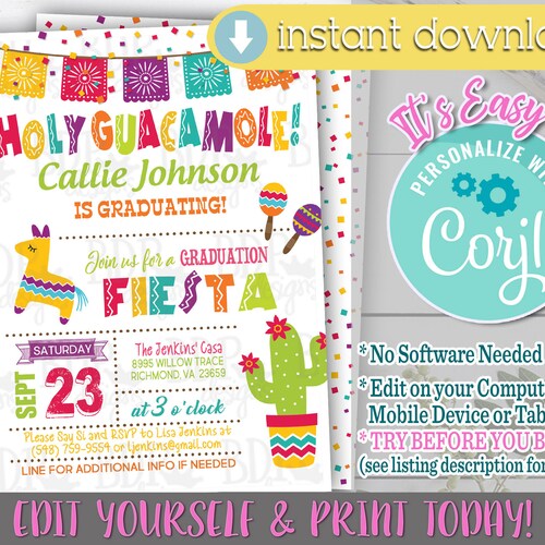 Paper Invitations & Announcements Invitations Taco Bout a Graduation ...