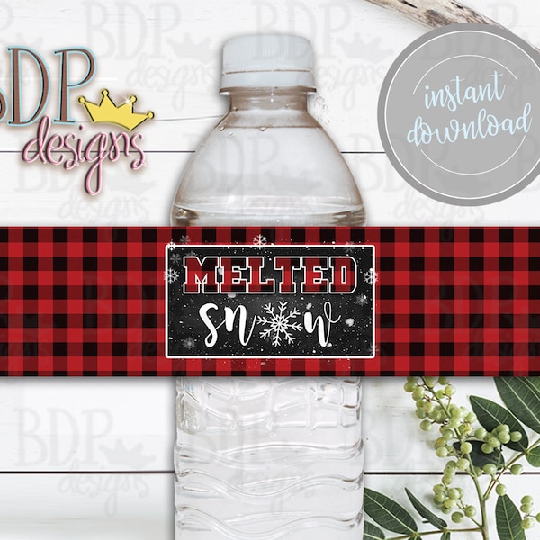 Melted Snow Labels - Etsy