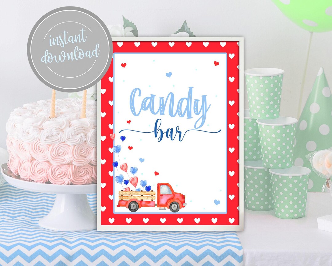 Heartbreaker Candy Bar Sign Sign First Birthday Party Valentine's Day ...