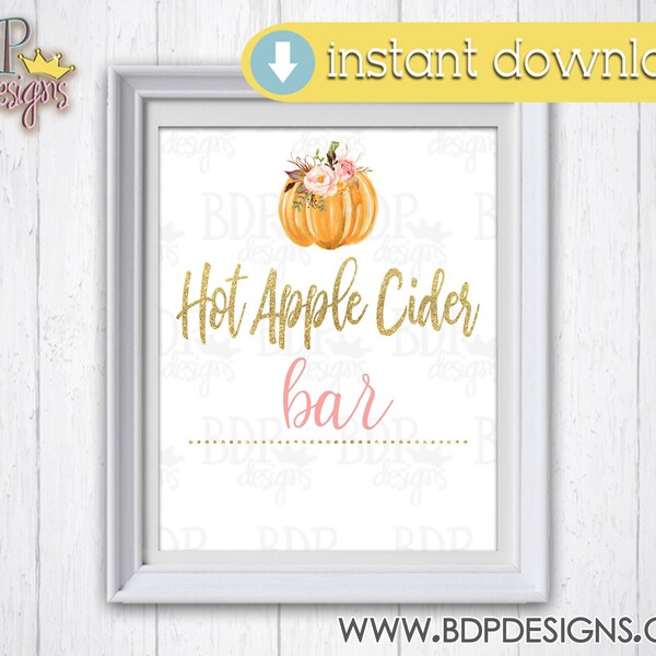 Hot Apple Cider Bar Sign - Etsy
