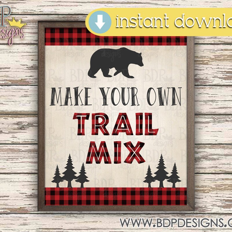 Trail Mix Sign - Etsy