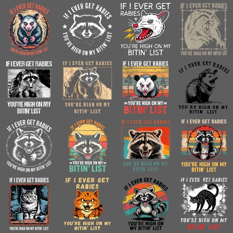 Rabies Biting List PNG, Funny Dark Humor Quote Clipart, Sarcastic ...