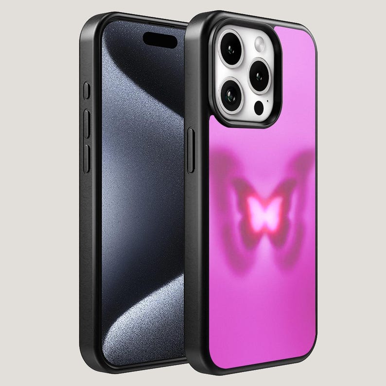 Butterfly Print iPhone Case, Trendy Slim Protective Cover (magsafe ...