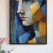 Abstract Lady in Blue - Digital Painting - Etsy