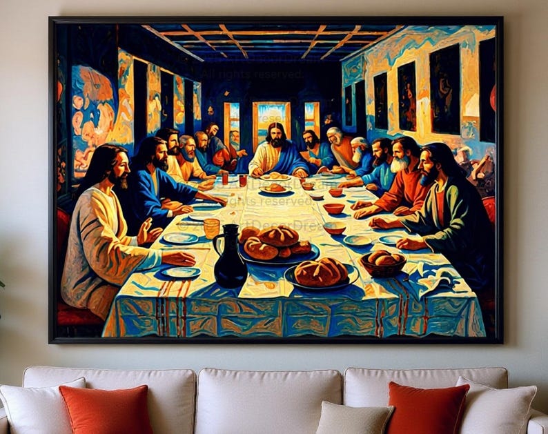 Last Supper Artwork | Downloadable Christian Art | Jesus and Disciples ...