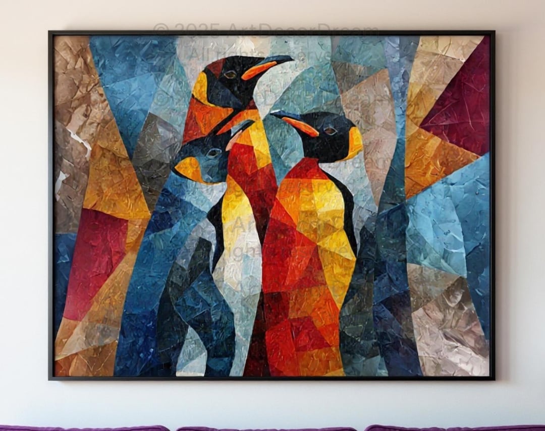 Modern Penguin Trio Digital Download - Etsy