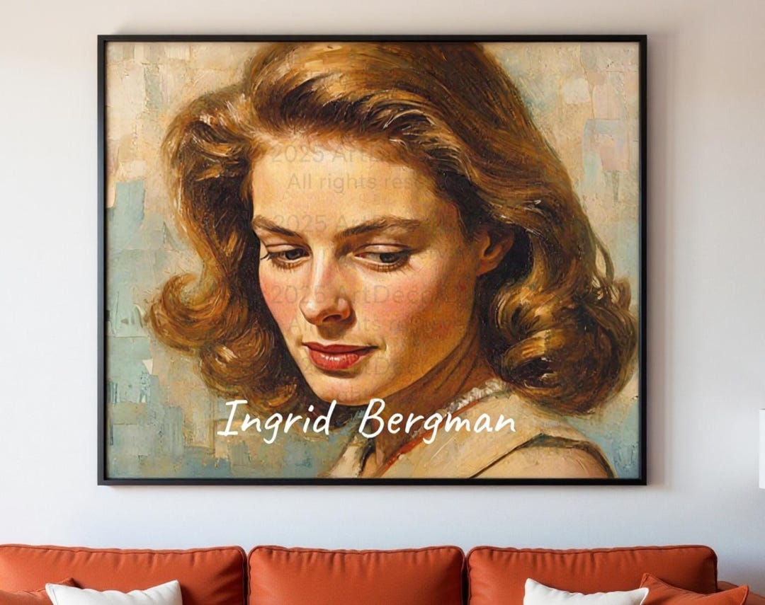 Ingrid Bergman - Classic Beauty | Digital Artwork | Printable Art" - Etsy