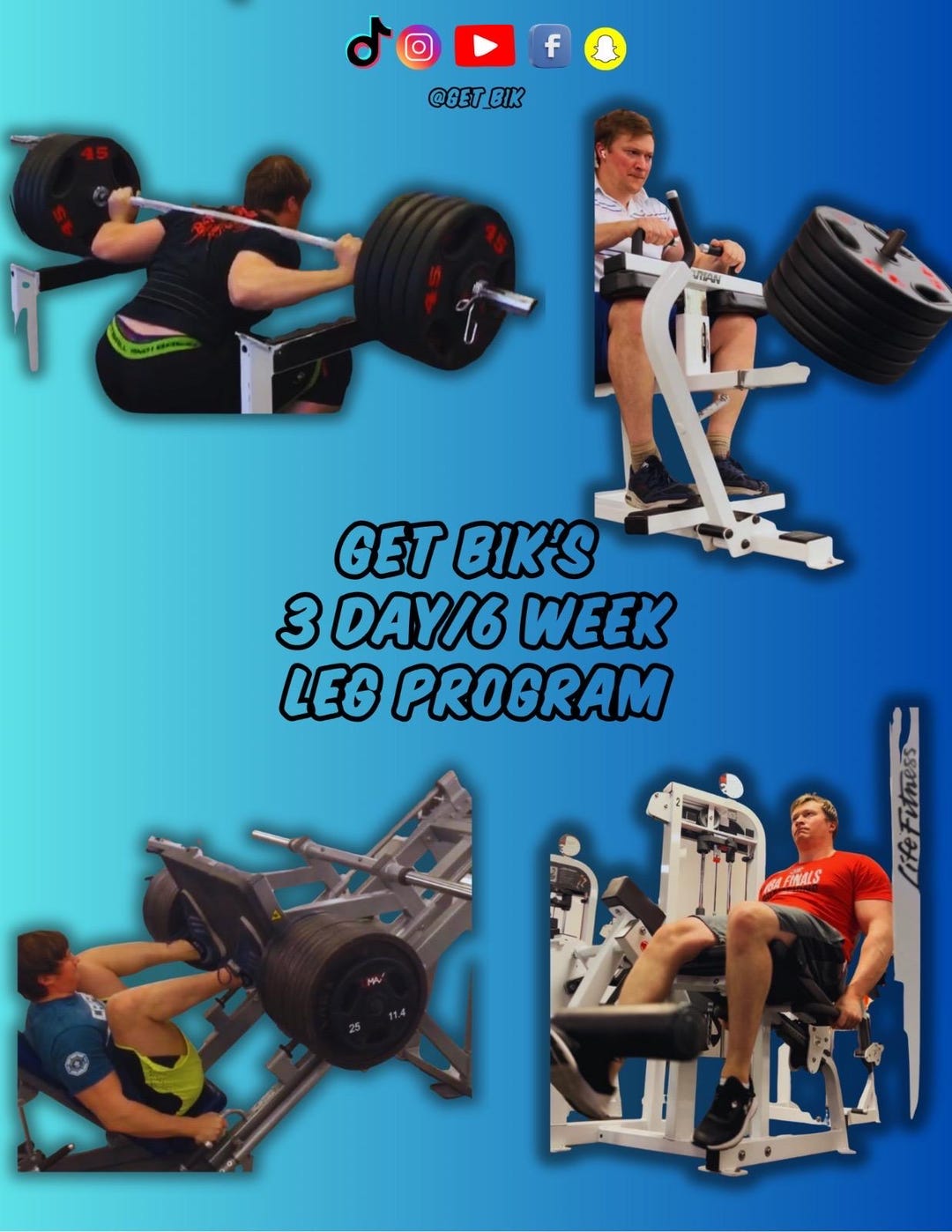 3 Day 6 Week Leg Program - Etsy