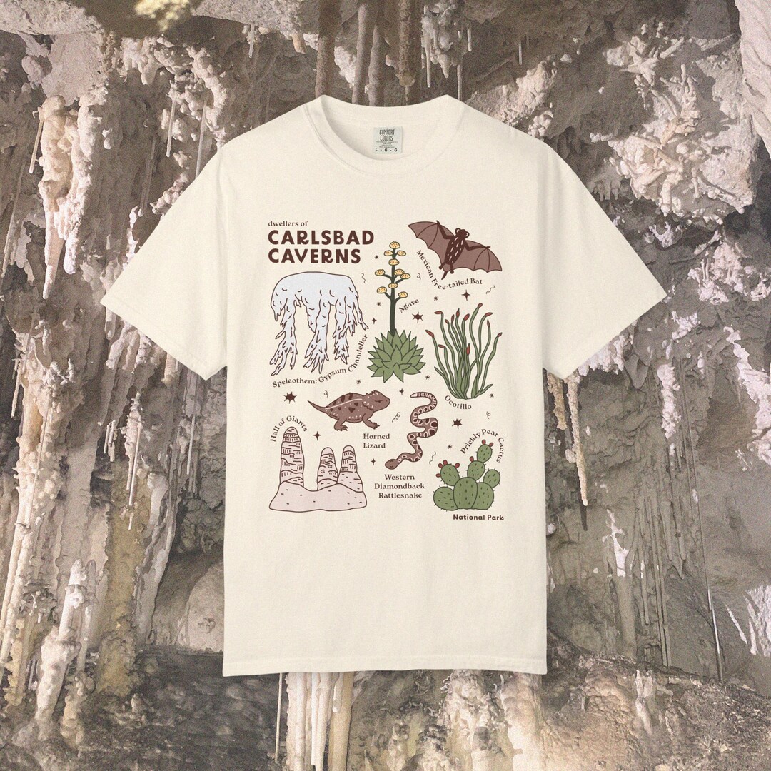 Carlsbad Caverns T-shirt: Comfort Colors Unisex Hiker Shirt, Outdoorsy ...