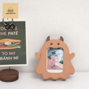 Handmade Wooden Monster Photo Frame – Natural Beech & Walnut Decor - Etsy